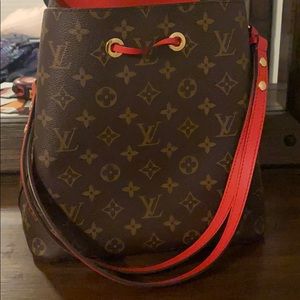 Louis Vuitton | Bags | Louis Vuitton Neonoe Canvas Monogram Red | Poshmark